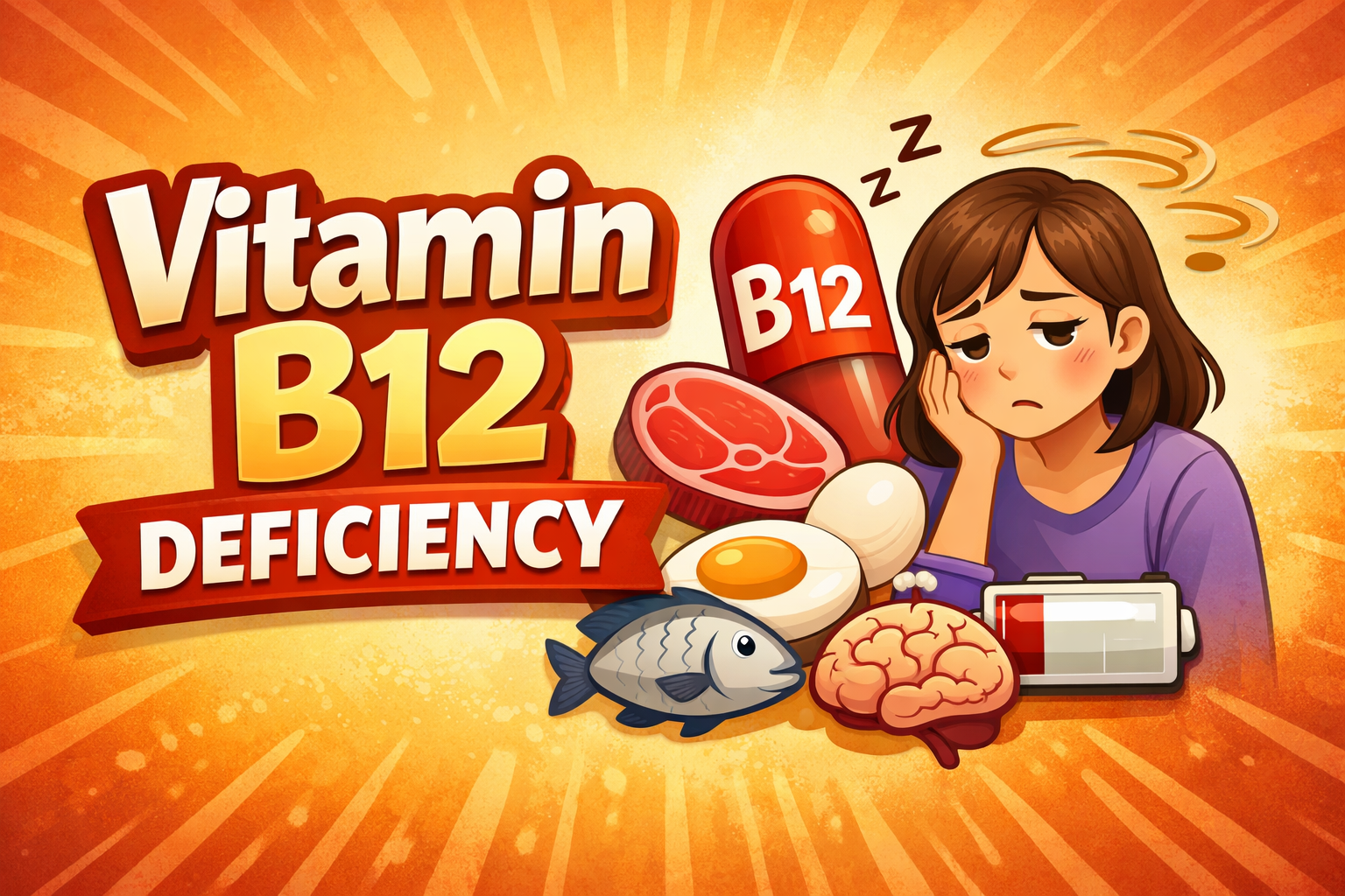 Vitamin B12 Deficiency: 7 Warning Signs, Causes & Treatments